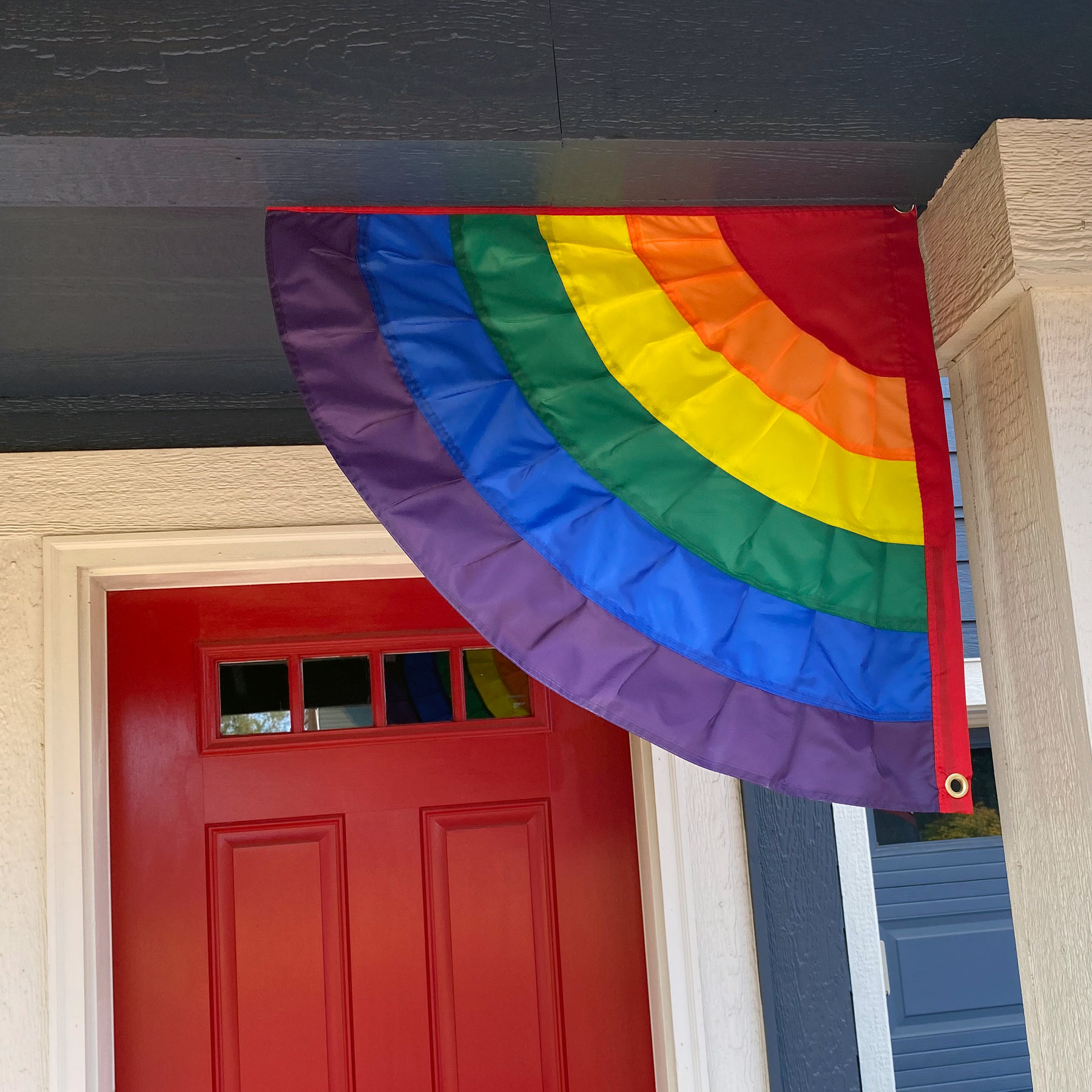 InTheBreeze Rainbow Ruffle Corner Bunting | Wayfair