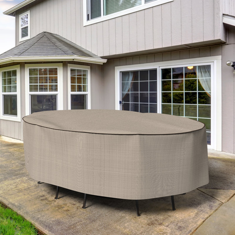 Arlmont & Co. Miguel Oval Patio Table and Chairs Combo Cover & Reviews ...