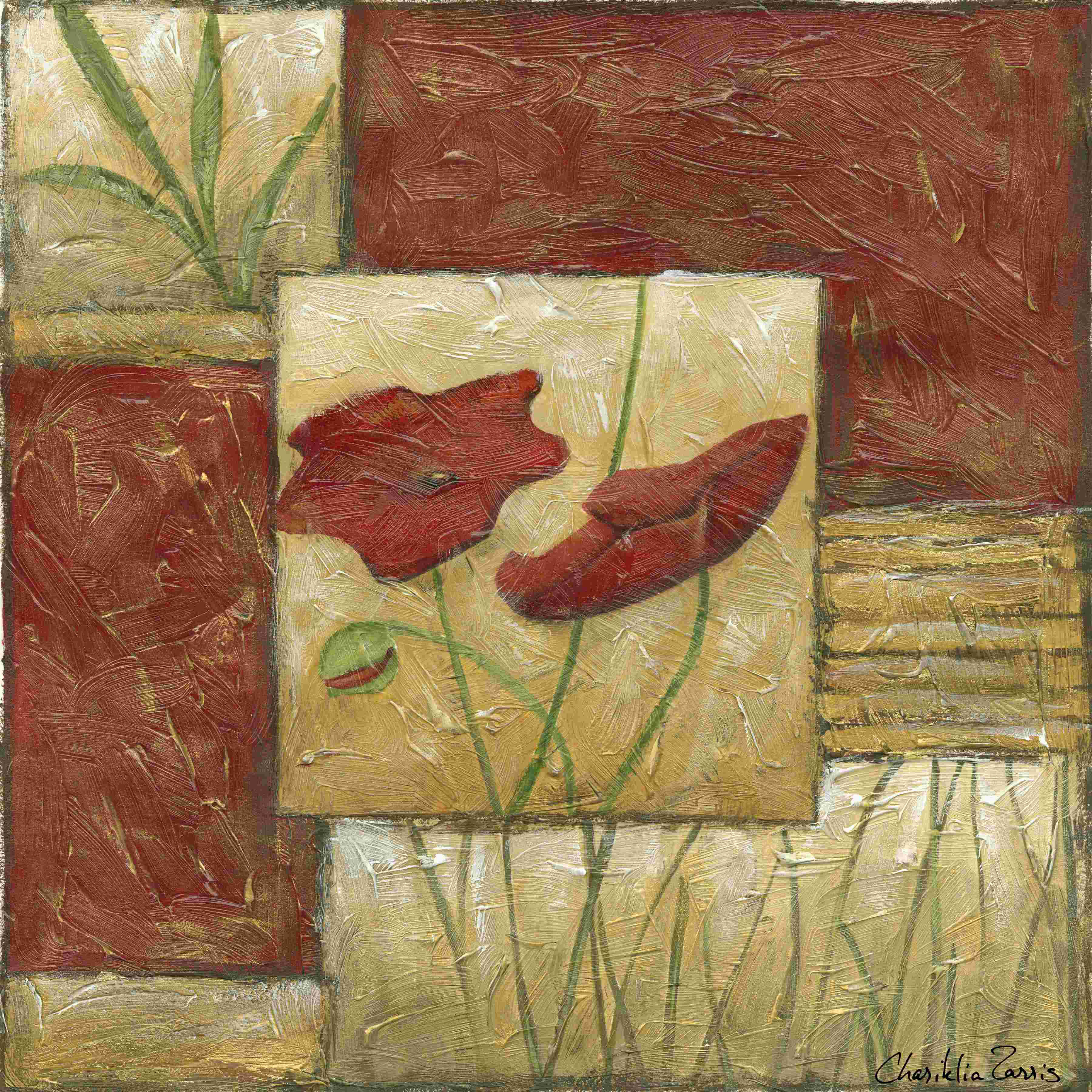 Red Barrel Studio® Red Lacquer Collage I | Wayfair