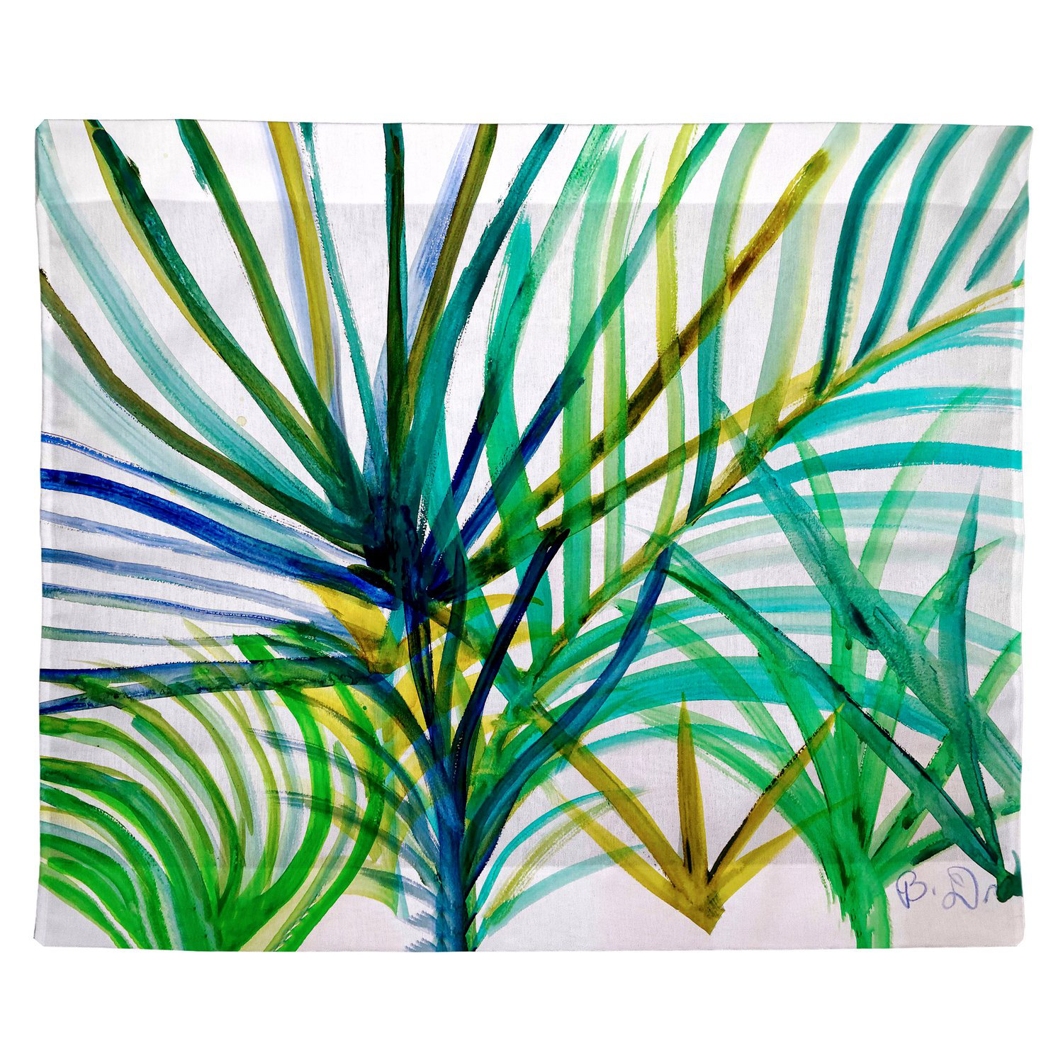 Bay Isle Home Polyester Teal Palms Wall Hanging | Wayfair