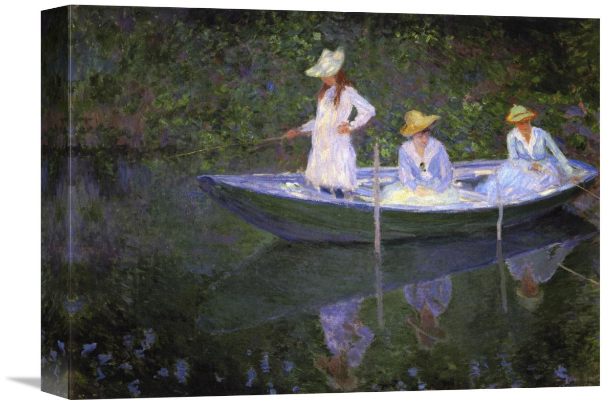 Vault W Artwork Barque A Giverny by Claude Monet - Print on Canvas ...
