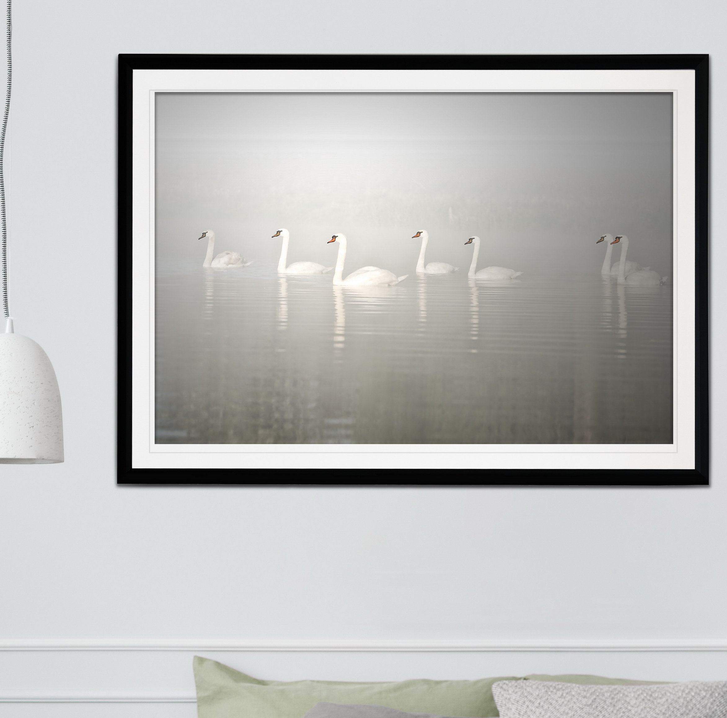 Charlton Home® Seven Swans - Picture Frame Print | Wayfair