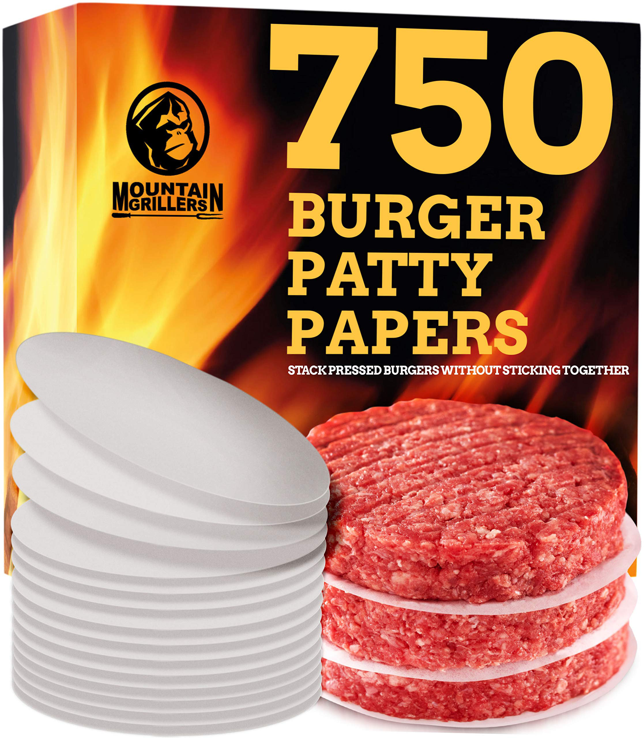 MOUNTAIN GRILLERS Hamburger Patty Paper - Wax Papers To Separate Frozen ...