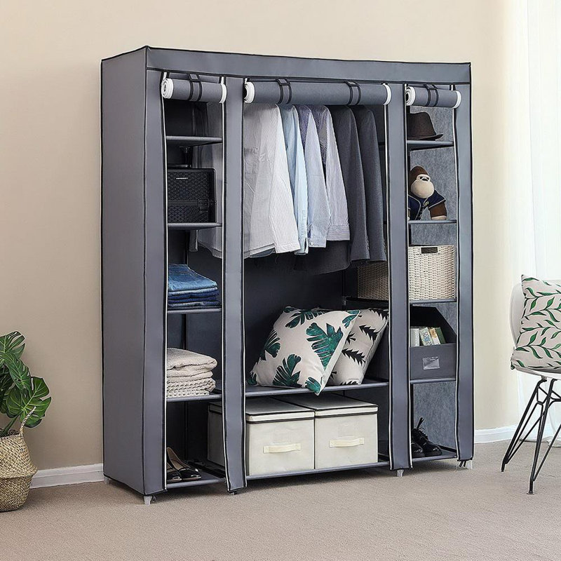 Rebrilliant South Tangerang 17.72" W Portable Closet Wardrobe & Reviews ...