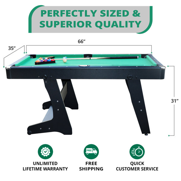 RACK Pool Tables Rack Drogon 5.5-Foot Folding Billiard/Pool Table | Wayfair