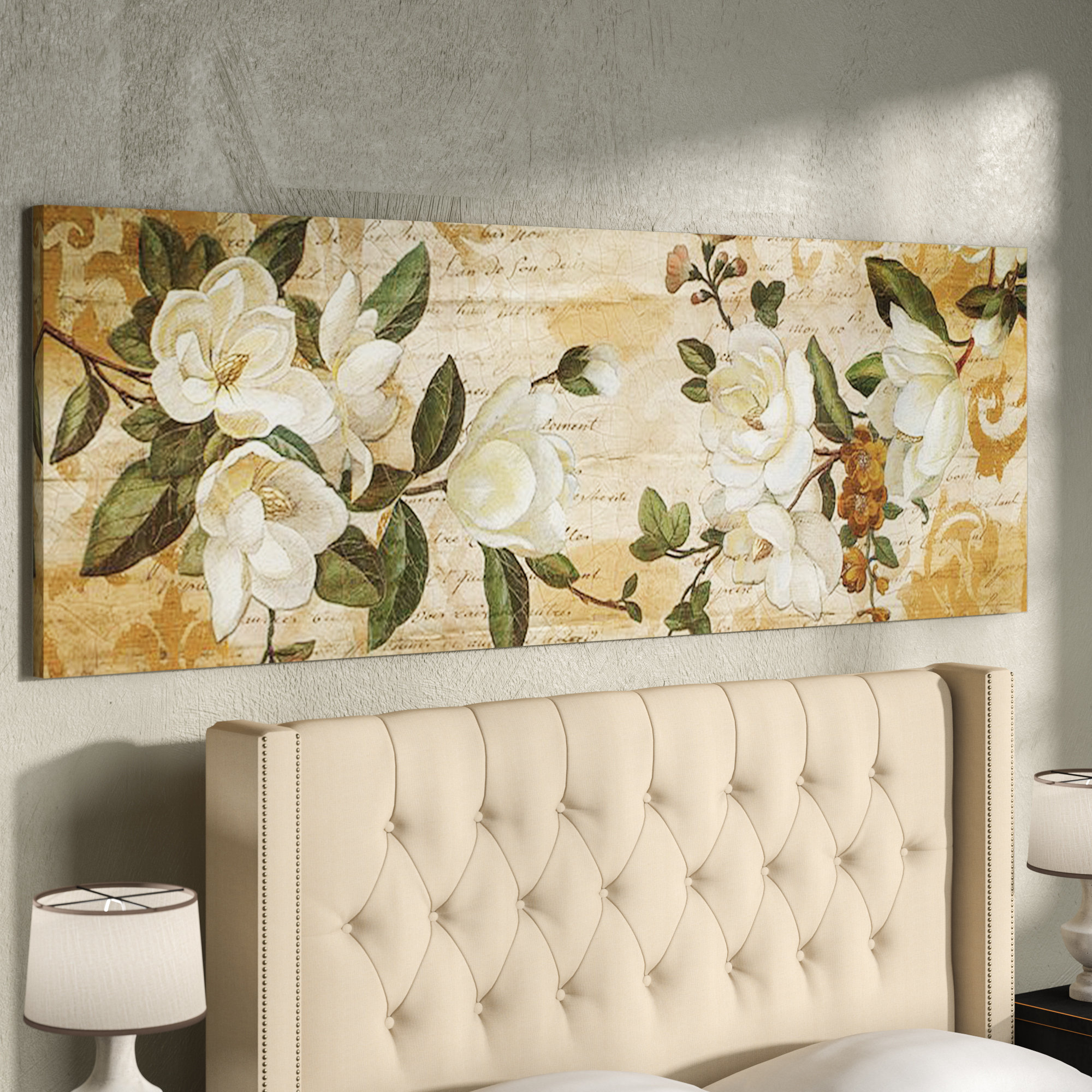 East Urban Home Magnolia Romance by Chris Donovan - Wrapped Canvas ...