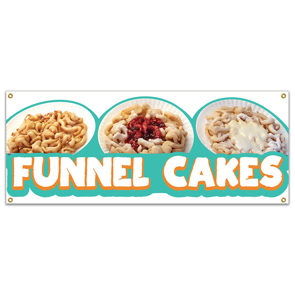 Signmission Funnel Cakes Banner Concession Stand Food Truck Single