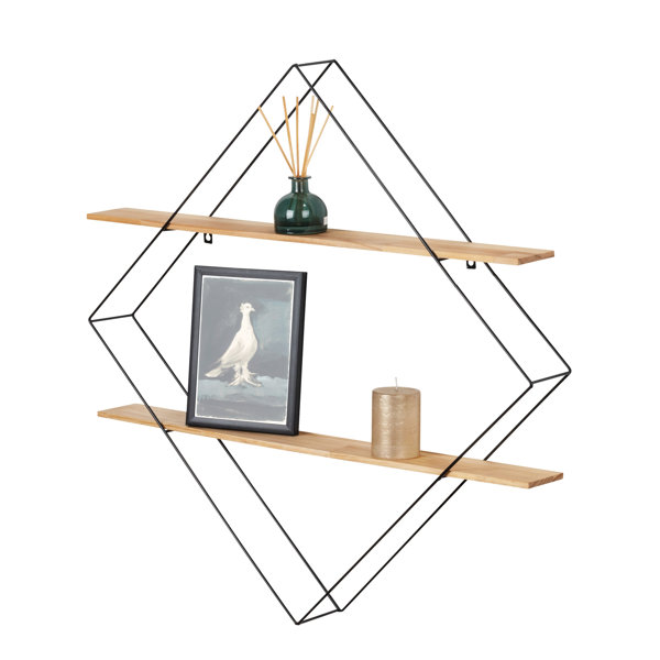 Wenko Geo wall shelf, diamond, wall shelf with 2 shelves | Wayfair.ie