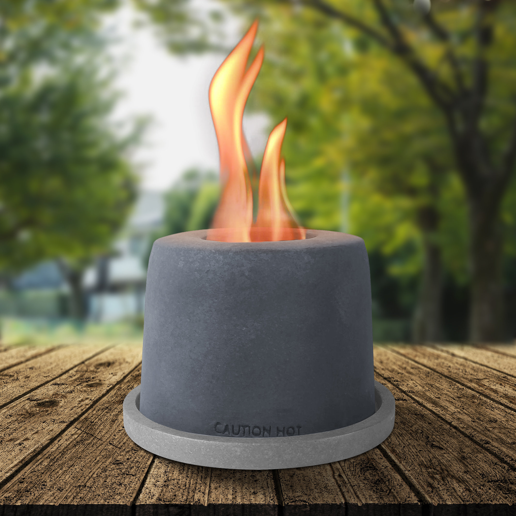 Kante 5.1 In. W Round Portable Concrete Rubbing Alcohol Tabletop Fire ...