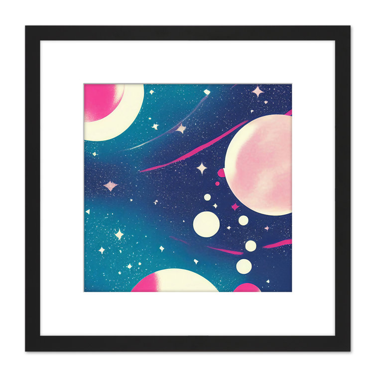 Wee Blue Coo Cosmos Planets Stars Outer Space - Picture Frame Graphic ...