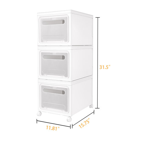 Rebrilliant Storage Cart And Organizer With Lid, Large Foldable Storage ...