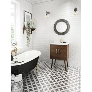 AllModern Emily 24'' Free-standing Single Bathroom Vanity with Quartz ...