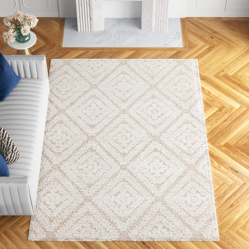 Etta Avenue™ Patricia Handmade Tufted Beige Rug & Reviews | Wayfair