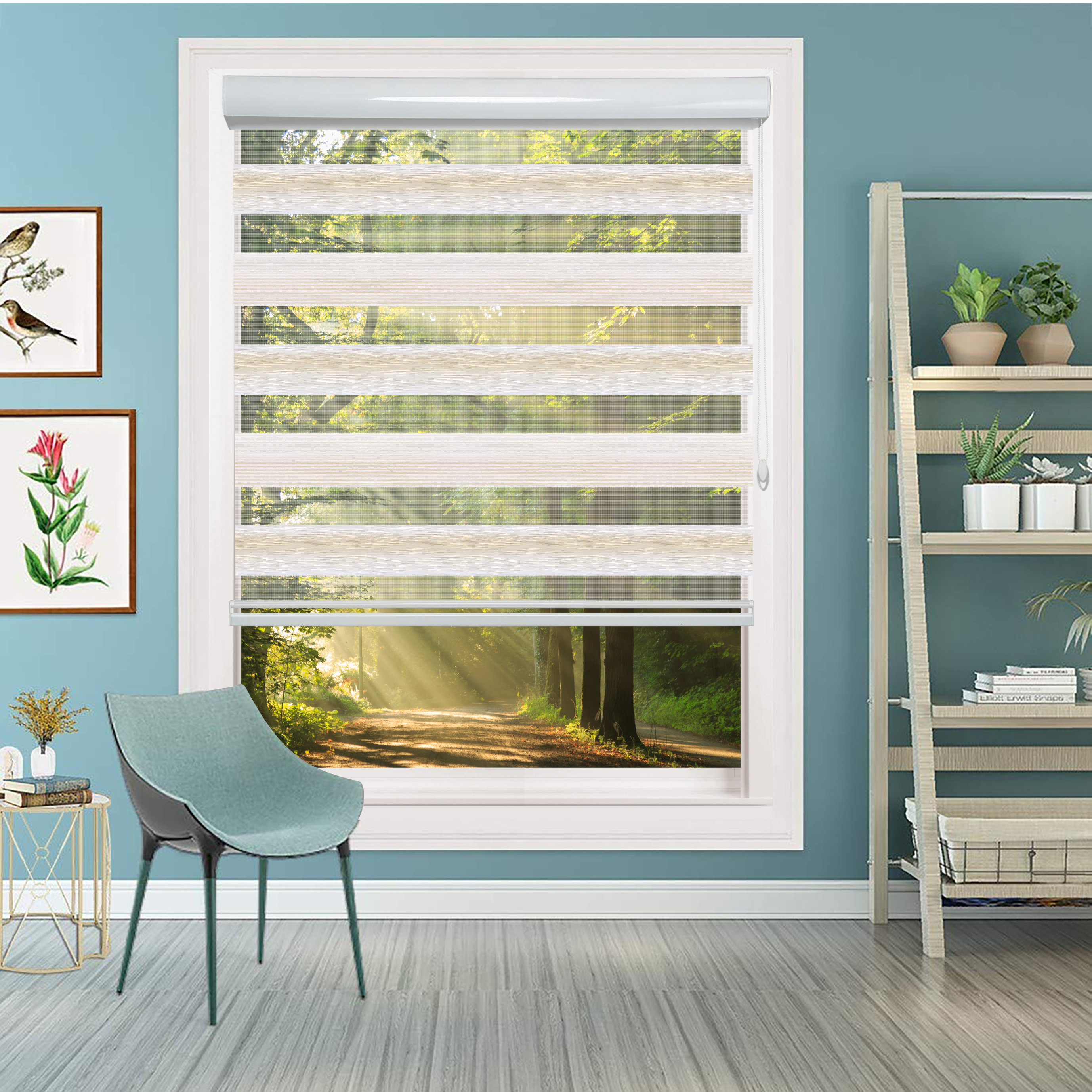 Symple Stuff Room Darkening Beige Roller Shade | Wayfair