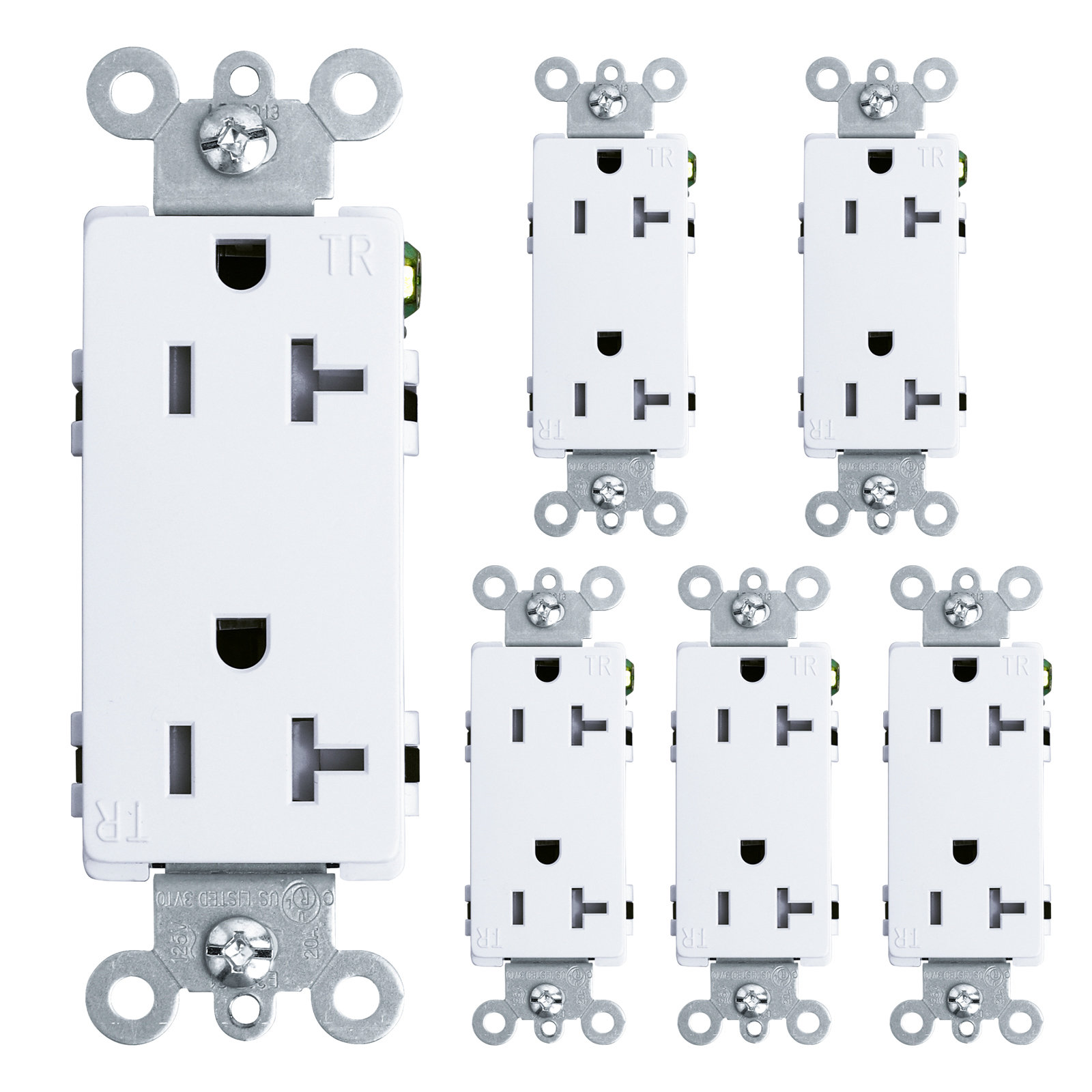 UCOMEN 20-Amp Standard Tamper Resistant Duplex Outlet | Wayfair