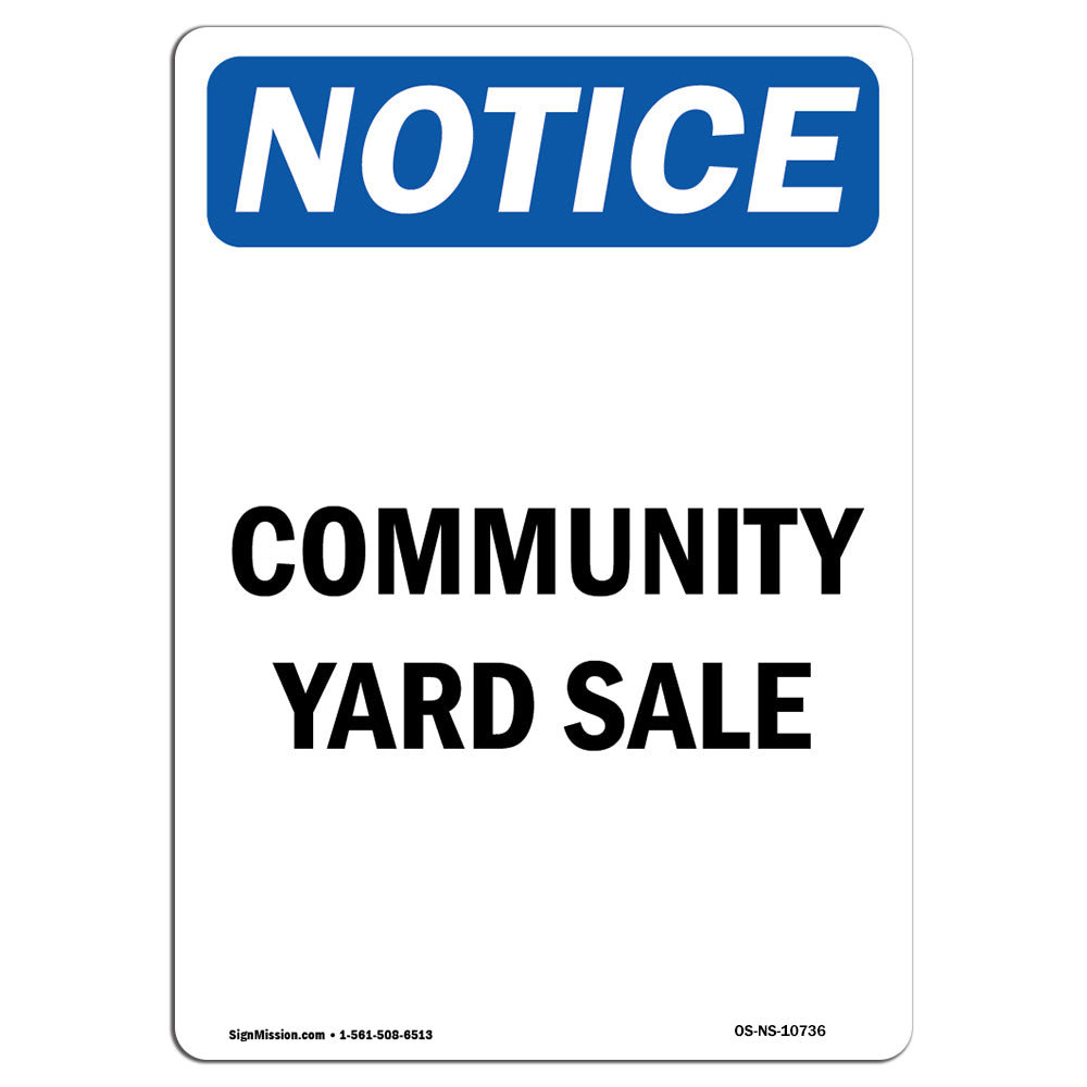 SignMission Osha Notice - Community Yard Sale Sign | Wayfair
