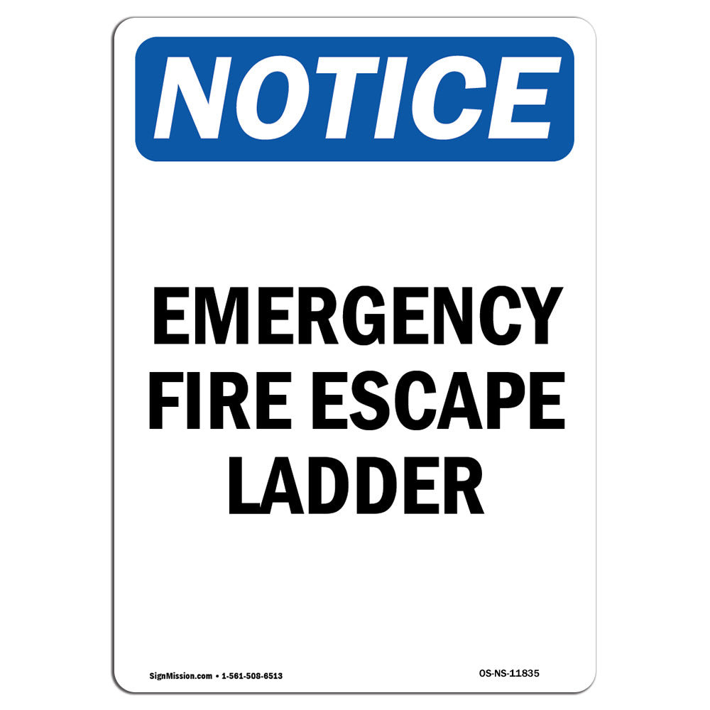 SignMission Emergency Fire Escape Ladder Sign | Wayfair