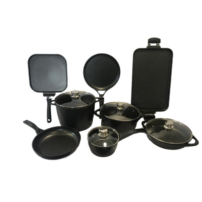 Neware 12 Piece Aluminum Non Stick Cookware Set | Wayfair.ca