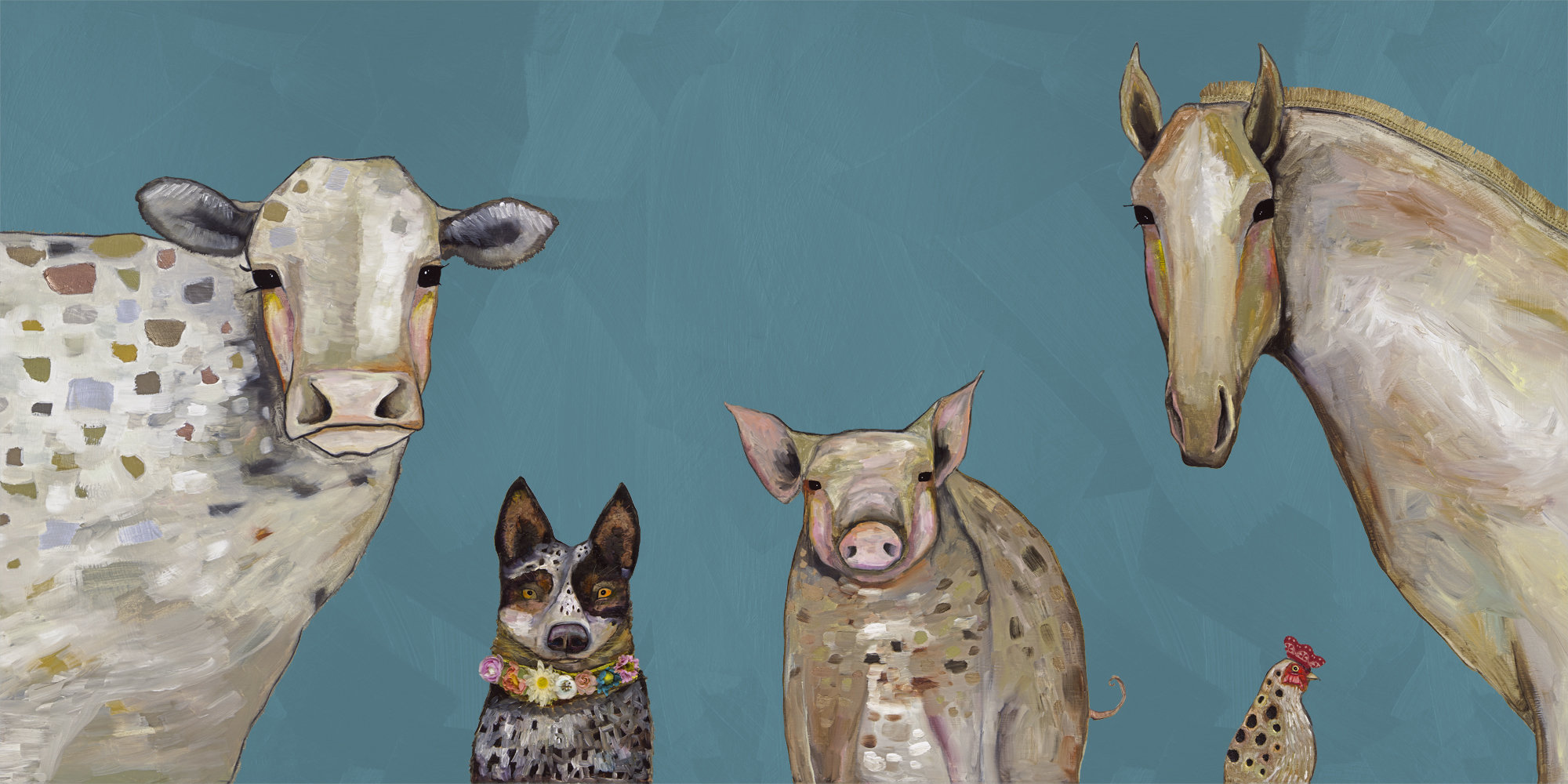 Wrought Studio Cattle Dog And Crew by Eli Halpin - Print on Canvas ...