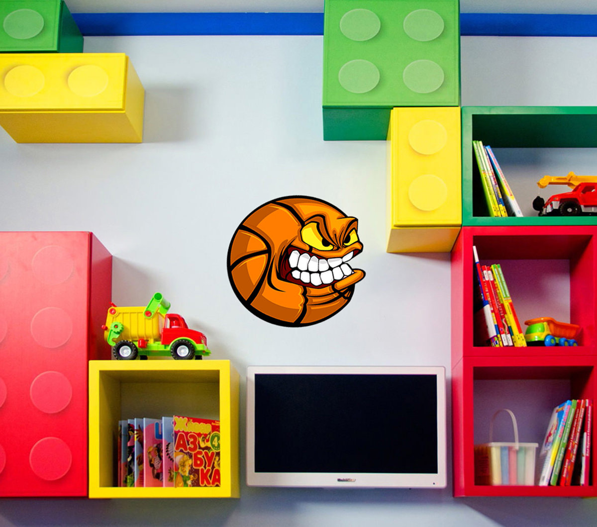 Trinx Angry Basketball Decal, Angry Basketball Sticker, Angry ...