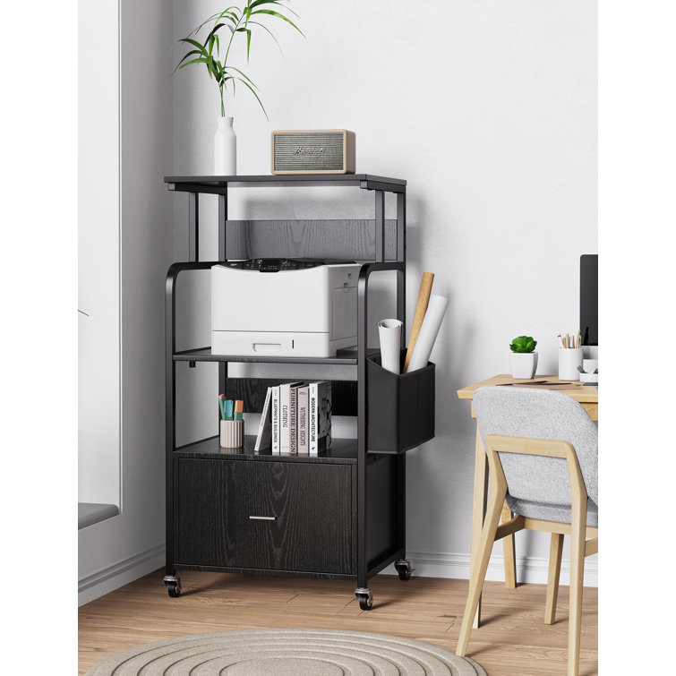 Aiho 3 Tier Mobile Printer Stand with Drawer & Reviews | Wayfair
