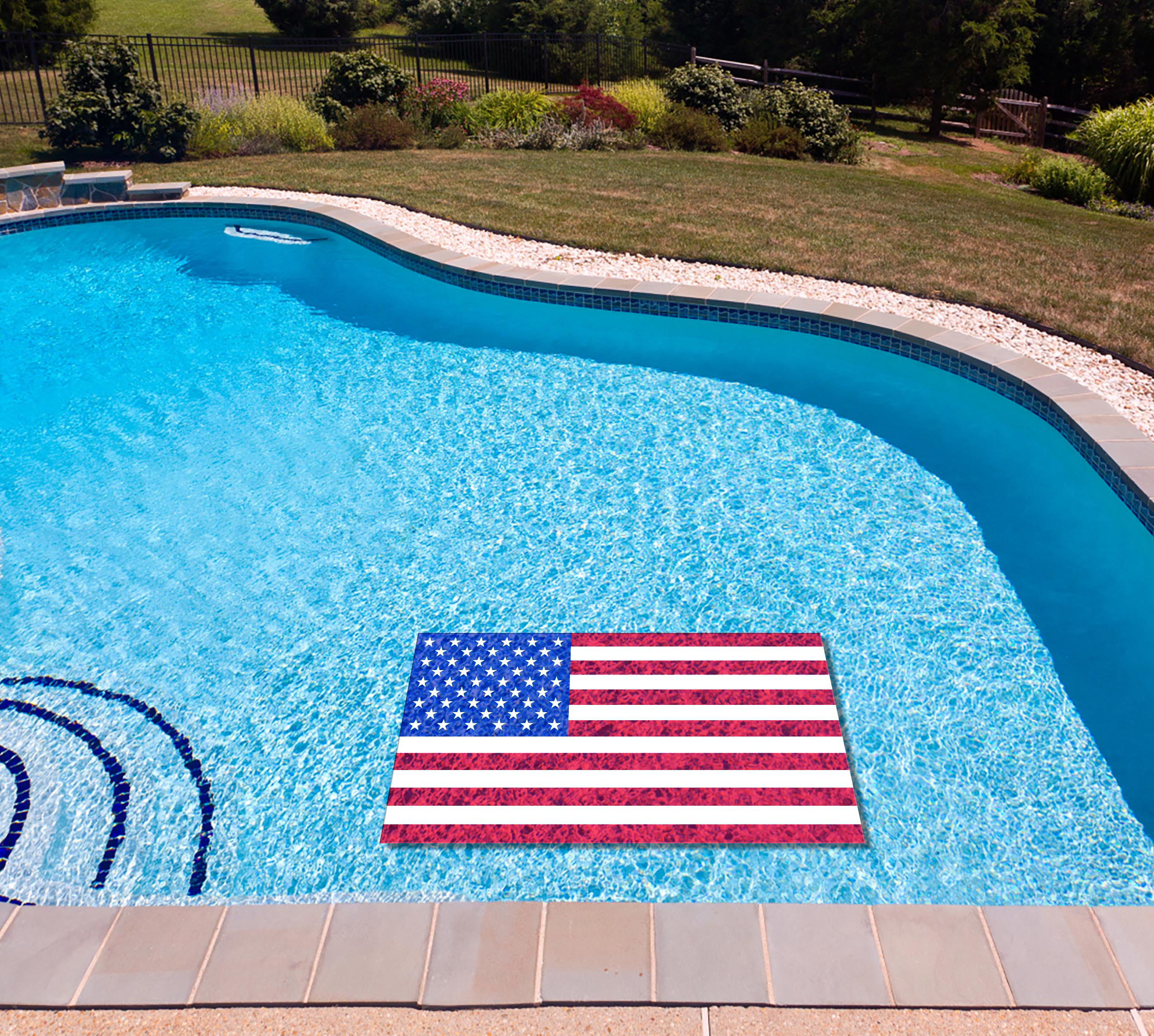 Slick Woody's Cornhole Co American Flag Underwater Pool Mat | Wayfair