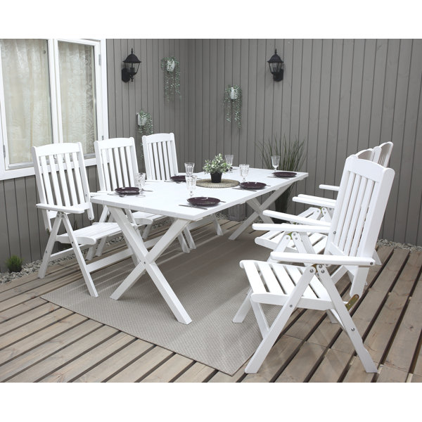 Marlow Home Co. Hannahs Rectangular 6 - Person 190Cm Long Dining Set ...