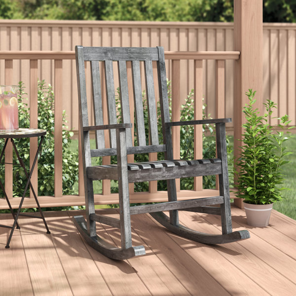 Alcott Hill® Outdoor Rocking Solid Wood Chair & Reviews | Wayfair