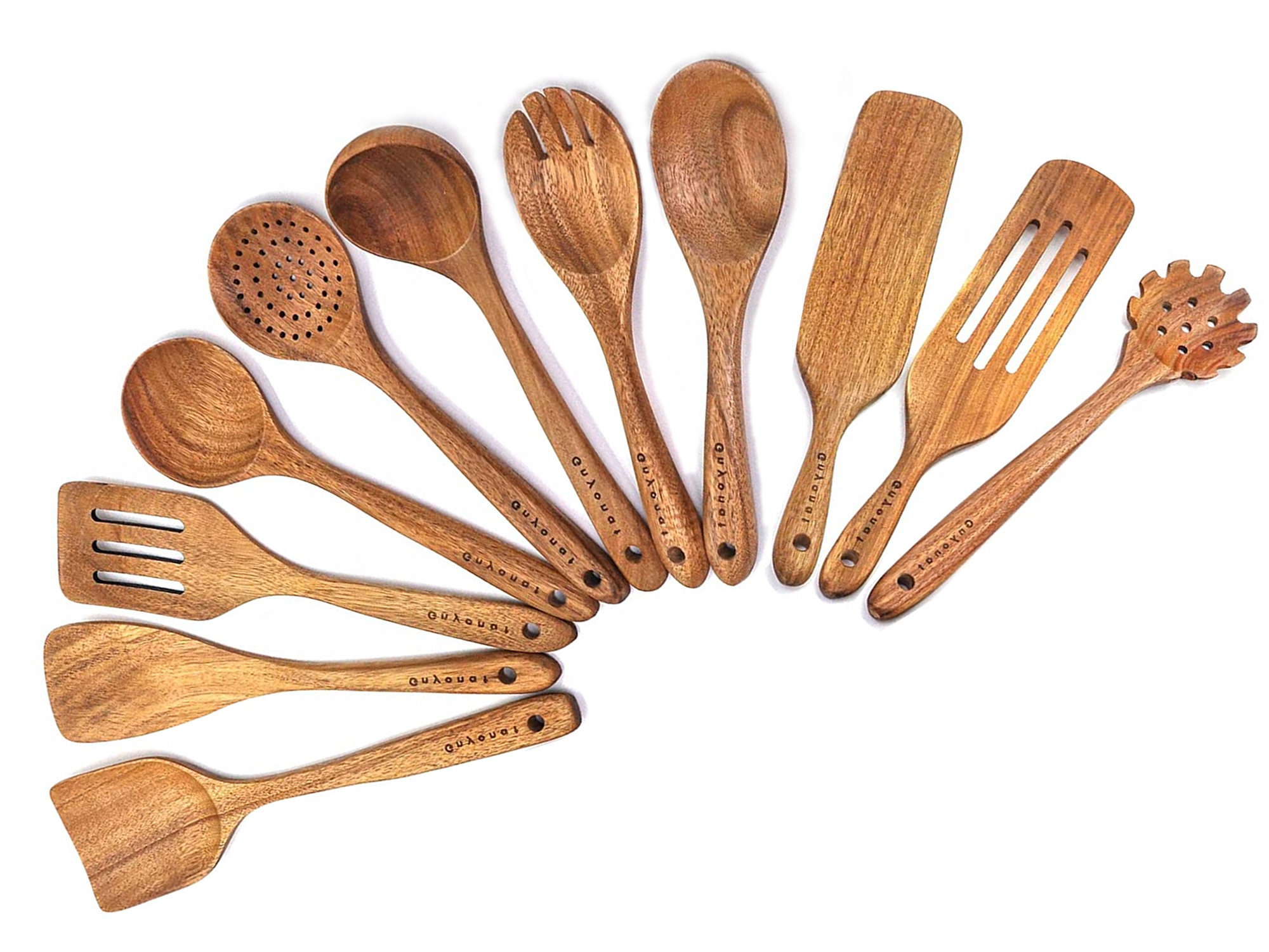 AIRPJ 11 -Piece Wood Cooking Spoon Set | Wayfair
