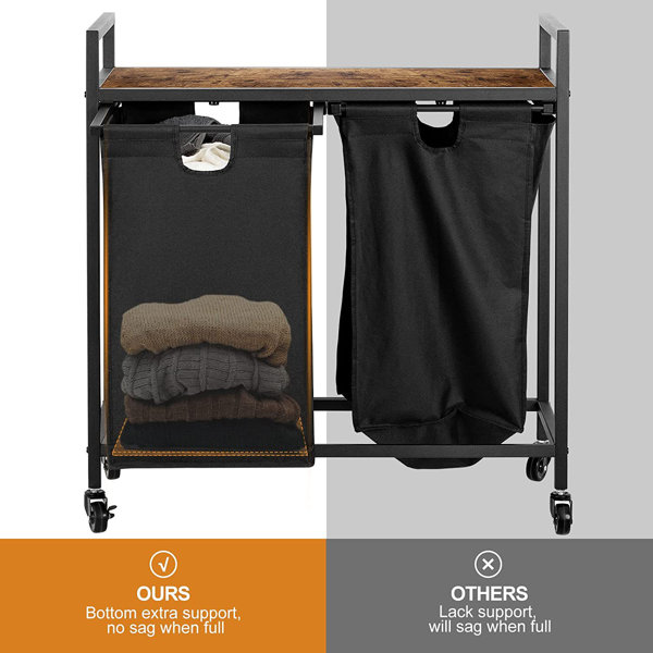 17 Stories Double Laundry Hamper | Wayfair