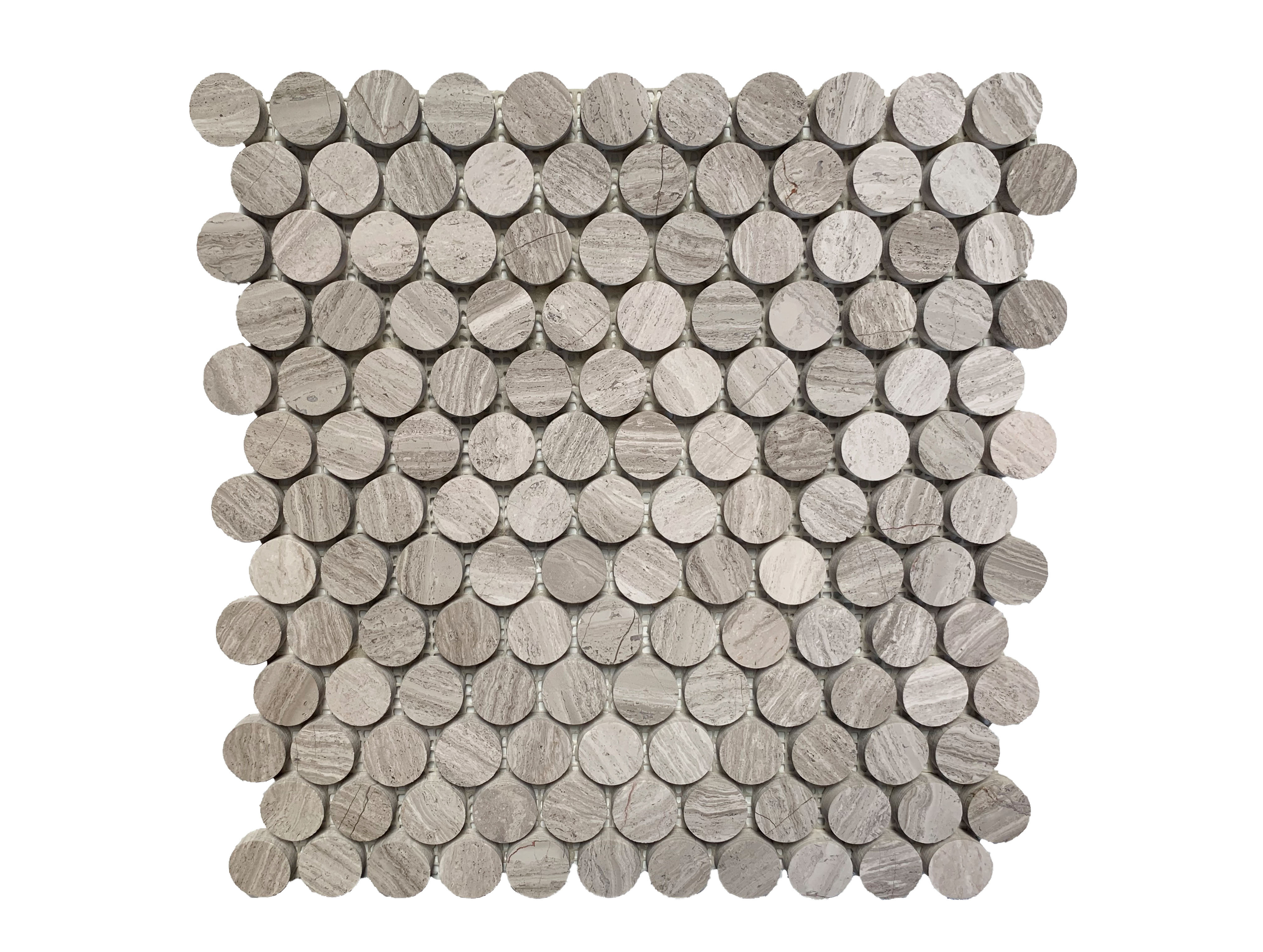 Bloom Stone 1" x 1" Marble Penny round Mosaic Wall & Floor Tile | Wayfair