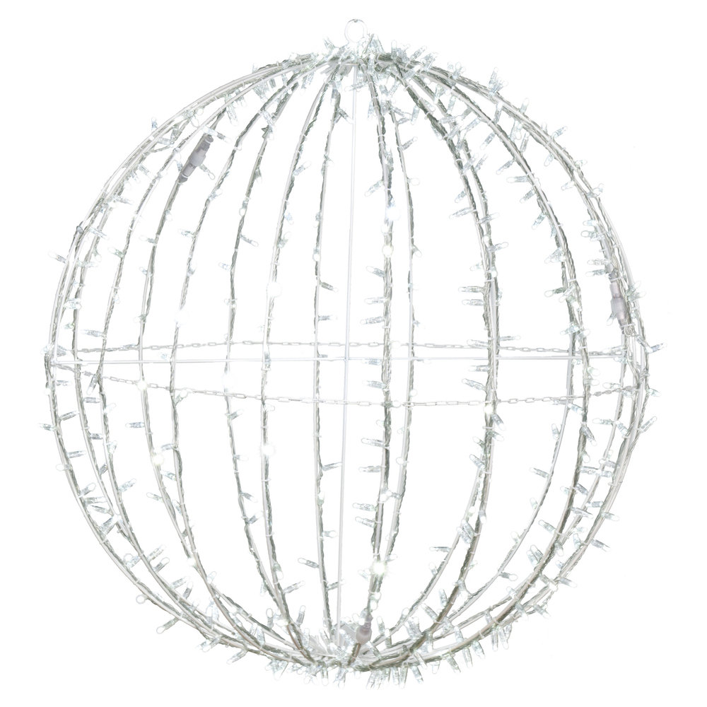 The Holiday Aisle® Vickerman Fold Flat Led Jumbo Hanging Sphere Net ...