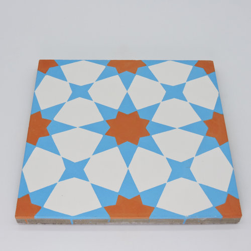 Moroccan Mosaic Tile House Medina 8" x 8" Cement Patterned Wall & Floor ...