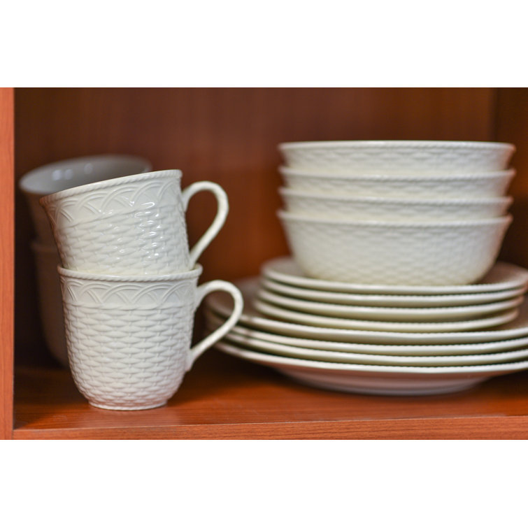Red Vanilla Nantucket Stoneware Dinnerware - Set of 16 & Reviews | Wayfair