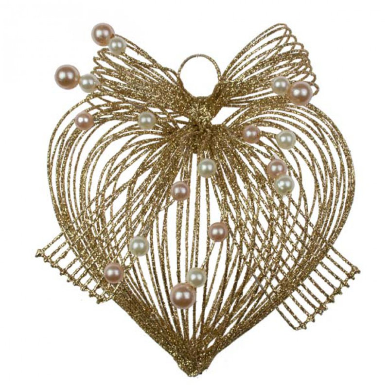 The Seasonal Aisle Glitter Loop Heart Shaped Ornament | Wayfair.co.uk