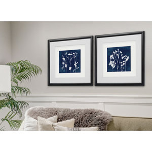 Darby Home Co Cyanotype Botanical I - 2 Piece Picture Frame Print ...
