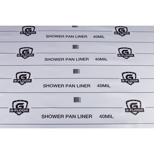G-Floor Shower Pan Liner 4 Ft. X 50 Ft. Roll - 40 Mil Solid Pvc ...