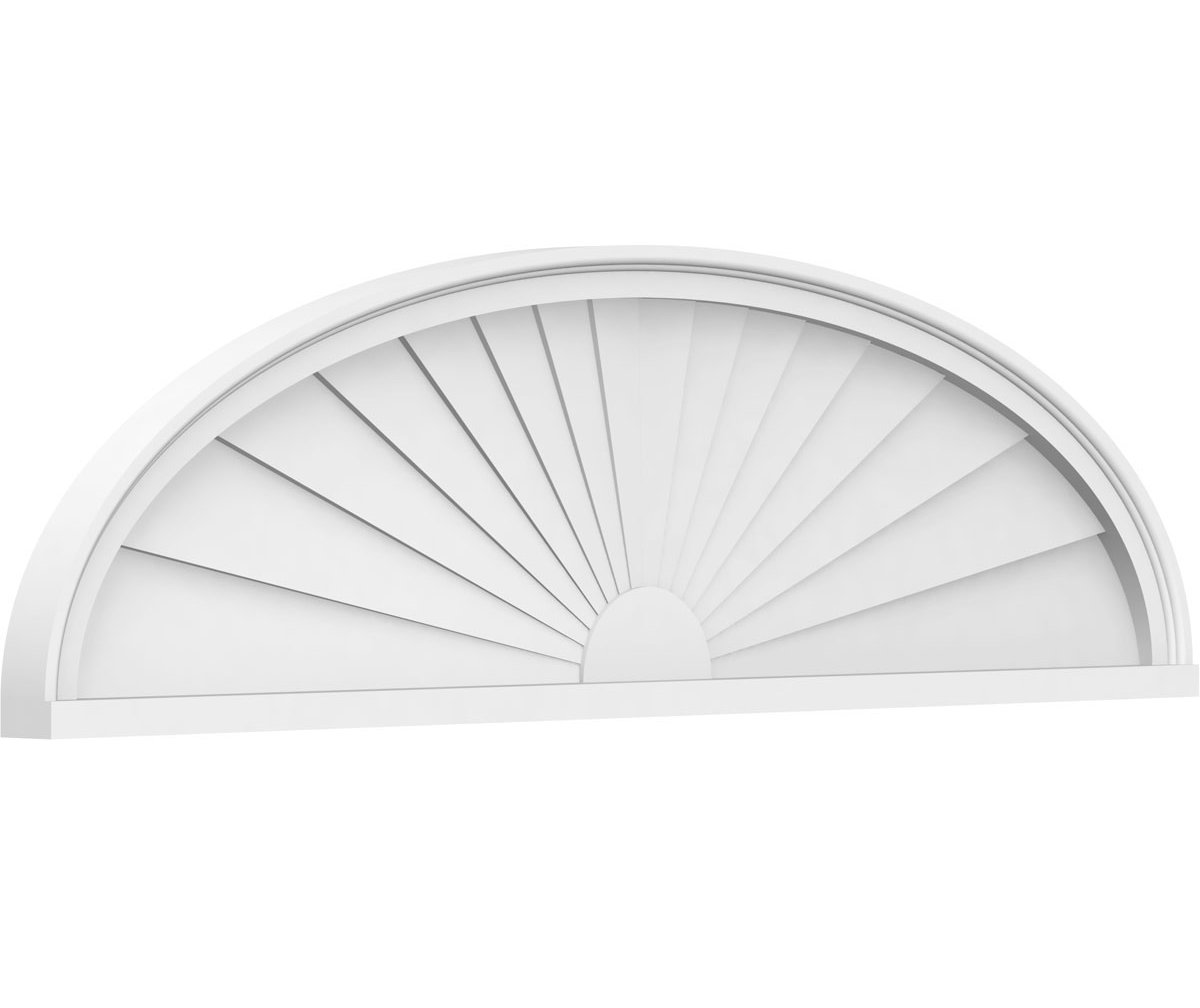Ekena Millwork Elliptical Sunburst Architectural Grade PVC Pediment ...