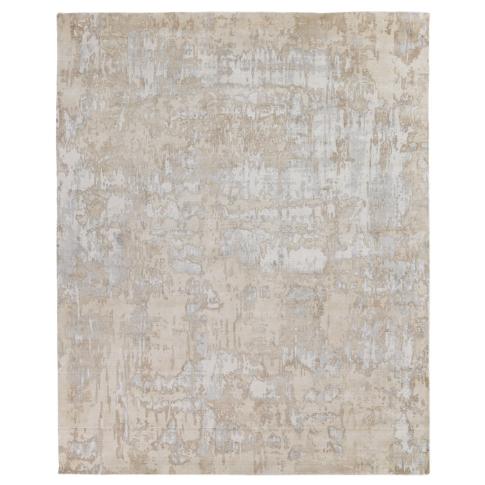 Exquisite Rugs Murano Hand-Loomed Area Rug in Ivory/Silver/Gold | Perigold