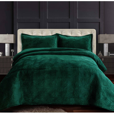 Green Velvet Bedding You'll Love in 2020 | Wayfair