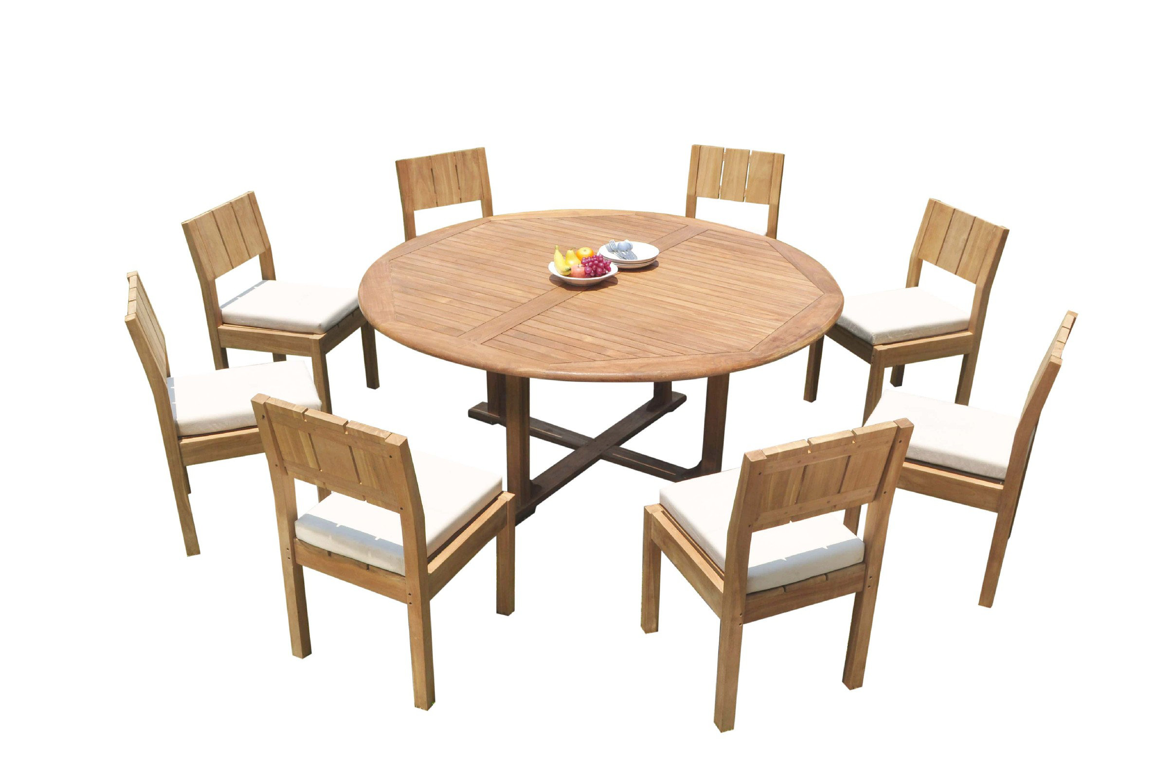 Rosecliff Heights Juanita Round 8 - Person Outdoor Dining Set | Wayfair