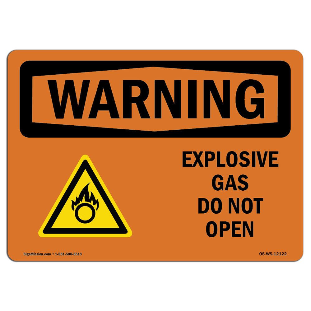 SignMission Explosive Gas Do Not Open Sign | Wayfair