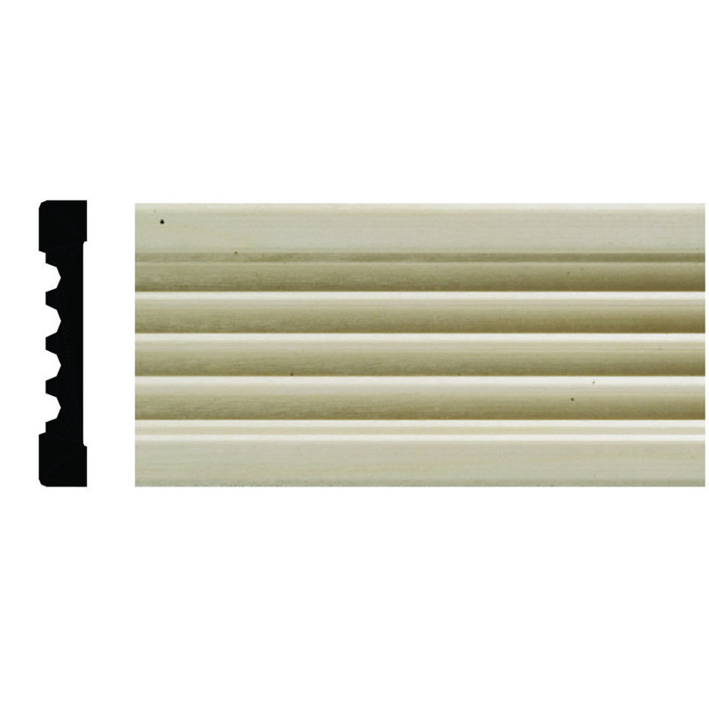 Ornamental Mouldings Hardwood Fluted Door and Window Moulding 2.25" H x ...