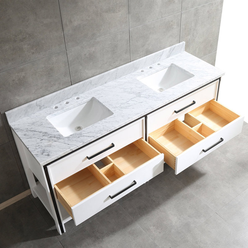 Dowell 72" Double Bathroom Vanity Base Only | Wayfair