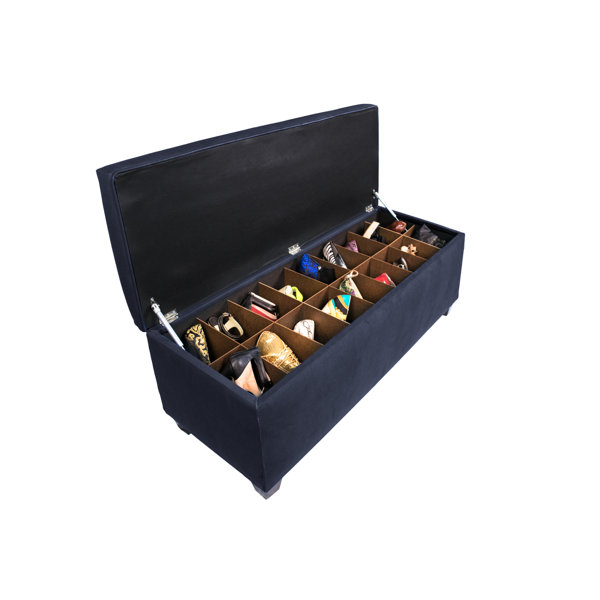Alcott Hill® Heaney 18 Pair Shoe Storage Bench & Reviews | Wayfair
