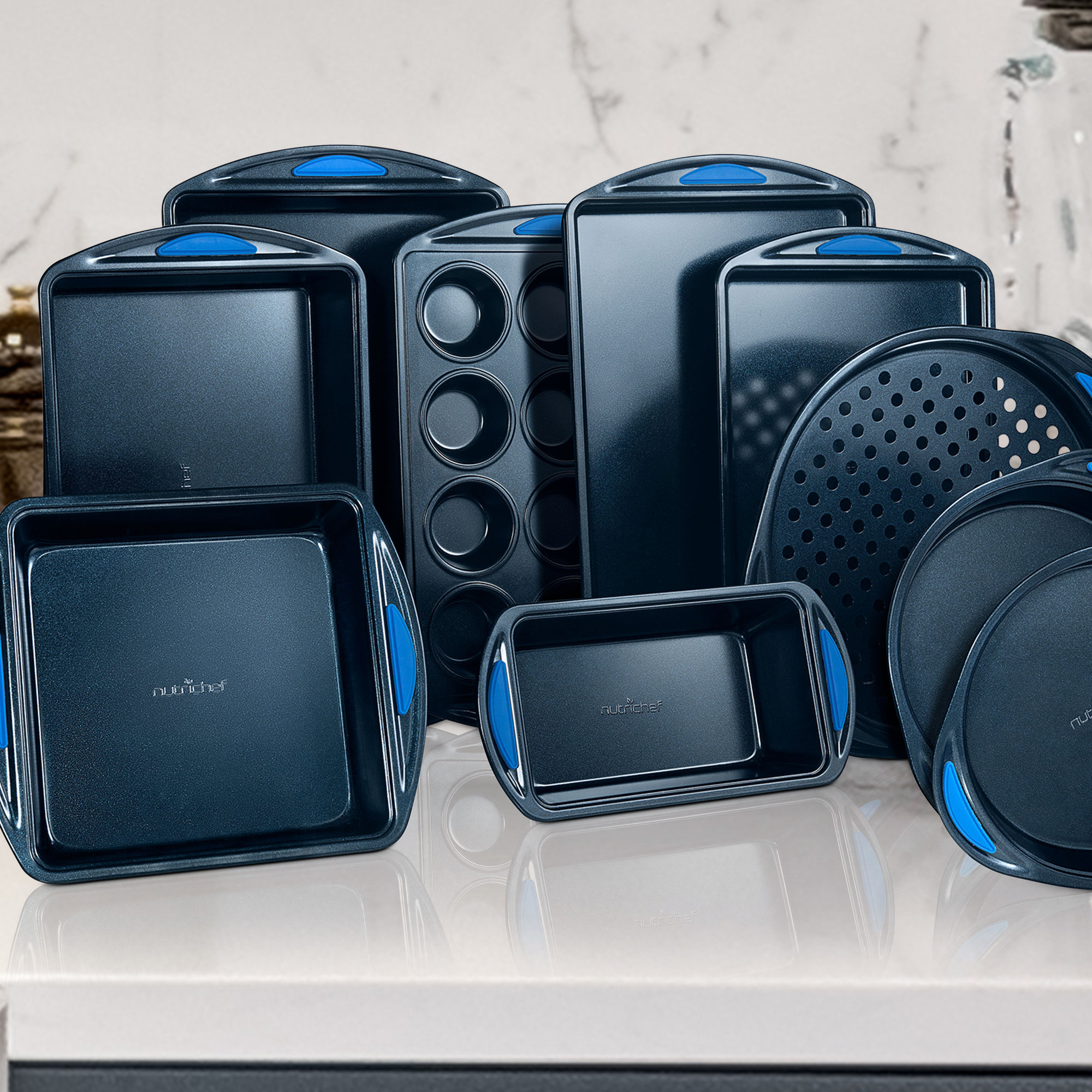 NutriChef 10 Piece Non-Stick Steel Bakeware Set & Reviews | Wayfair