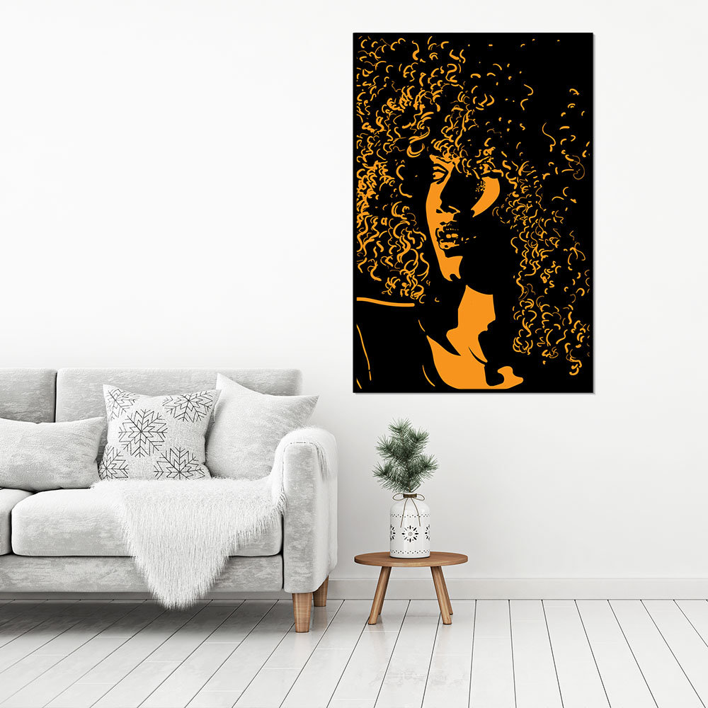 Mercer41 Golden Afro, African American Woman, Black Culture Décor, Acrylic Graphic Wall Art ...