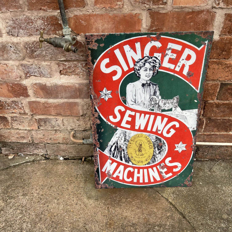 East Urban Home Genuine Singer Sewing Machine S - Metal Sign | Wayfair ...