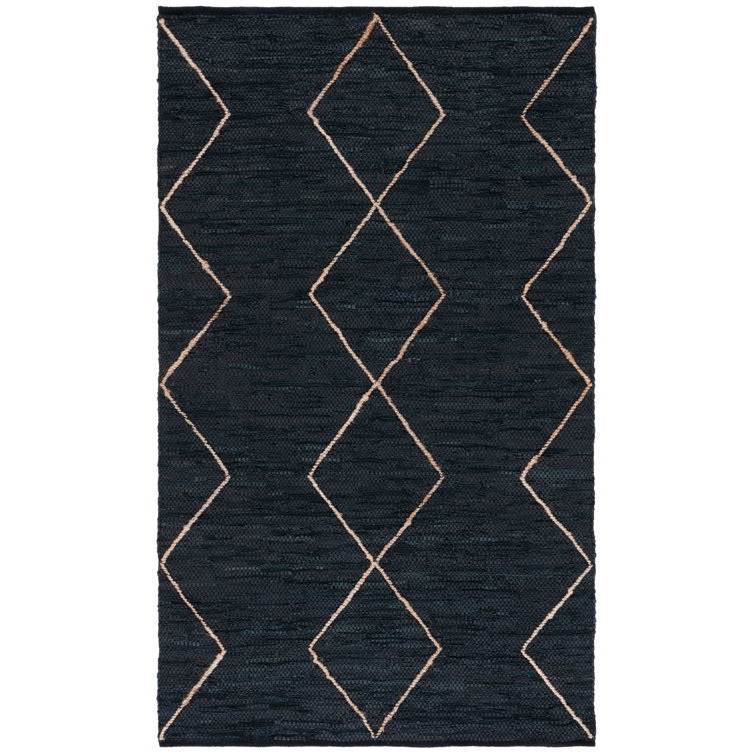 Union Rustic Anaisa Handmade Handwoven Black/Natural Rug | Wayfair