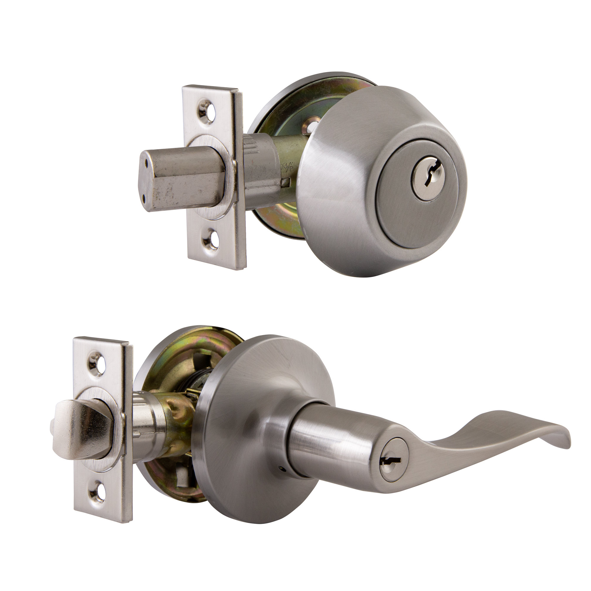 Design House Complete Stratford Entry Lever Set with Single Cylinder ...